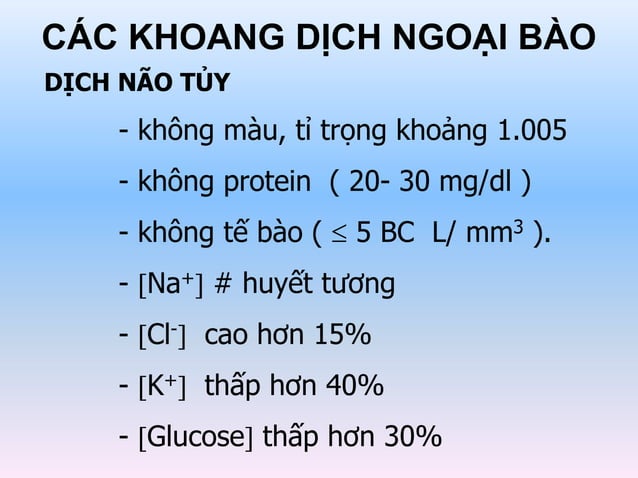 Sinh lý dịch cơ thể | PPT