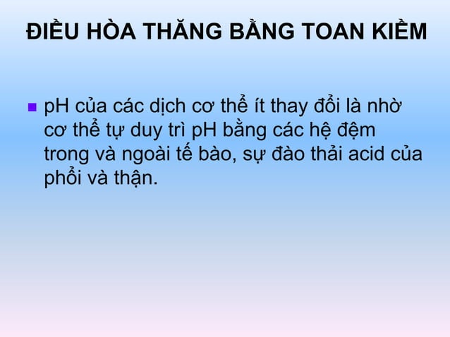 Sinh lý dịch cơ thể | PPT