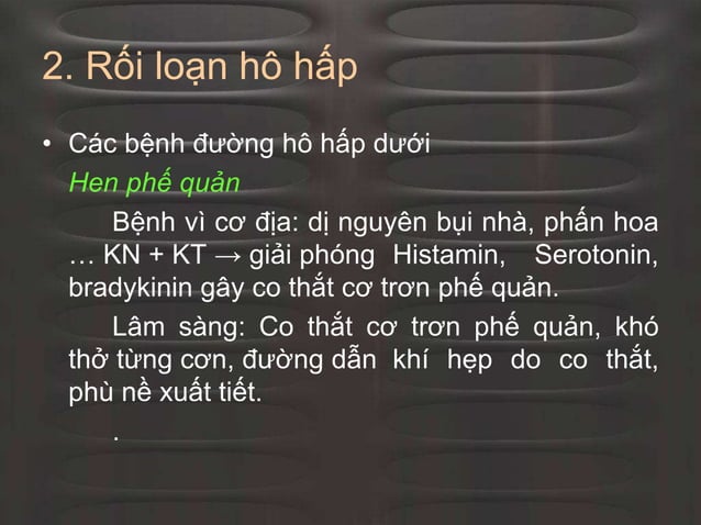 HVQY | Sinh lý bệnh | Hô hấp | PPT