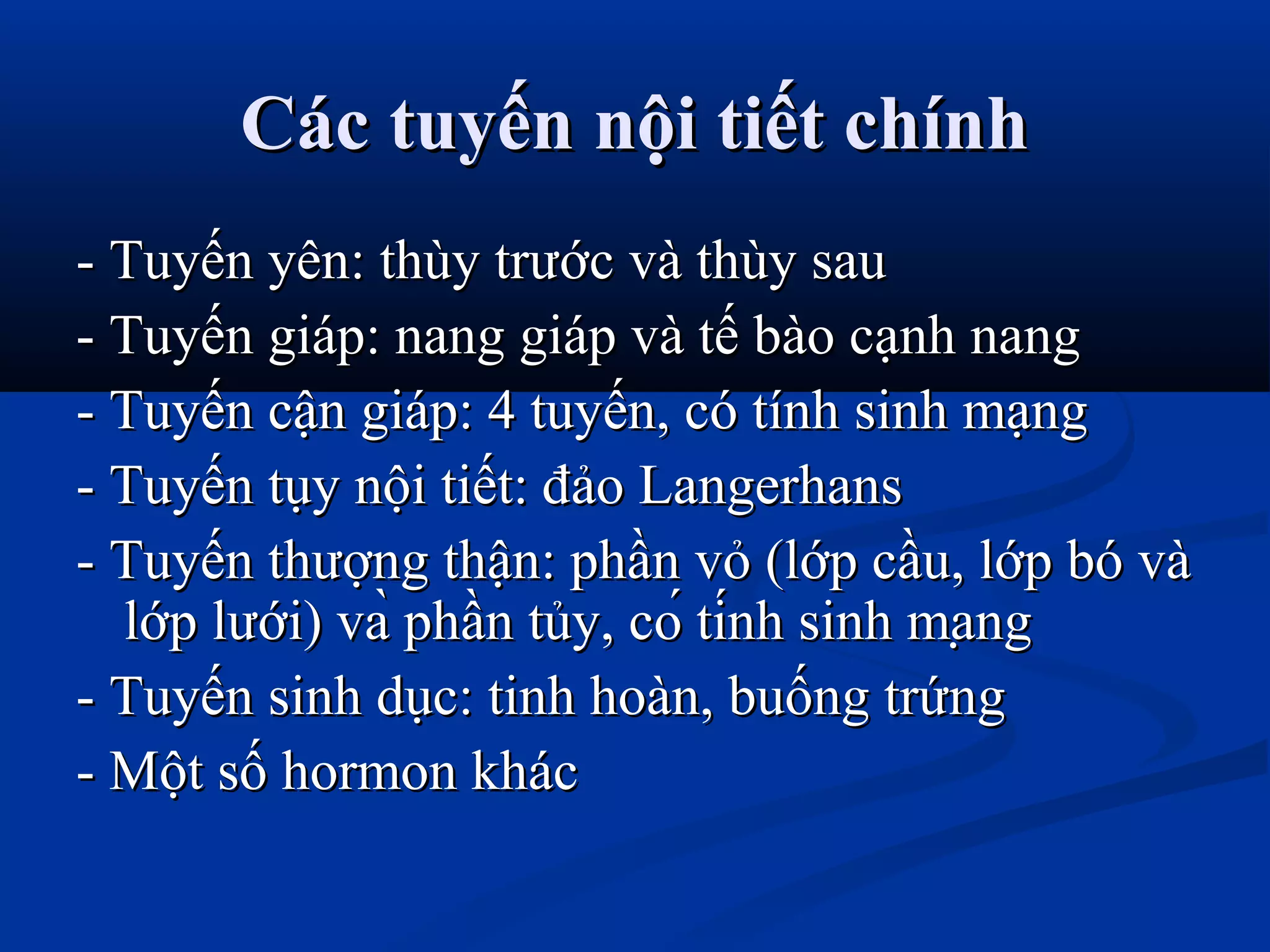 Sinh ly he noi tiet | PPT