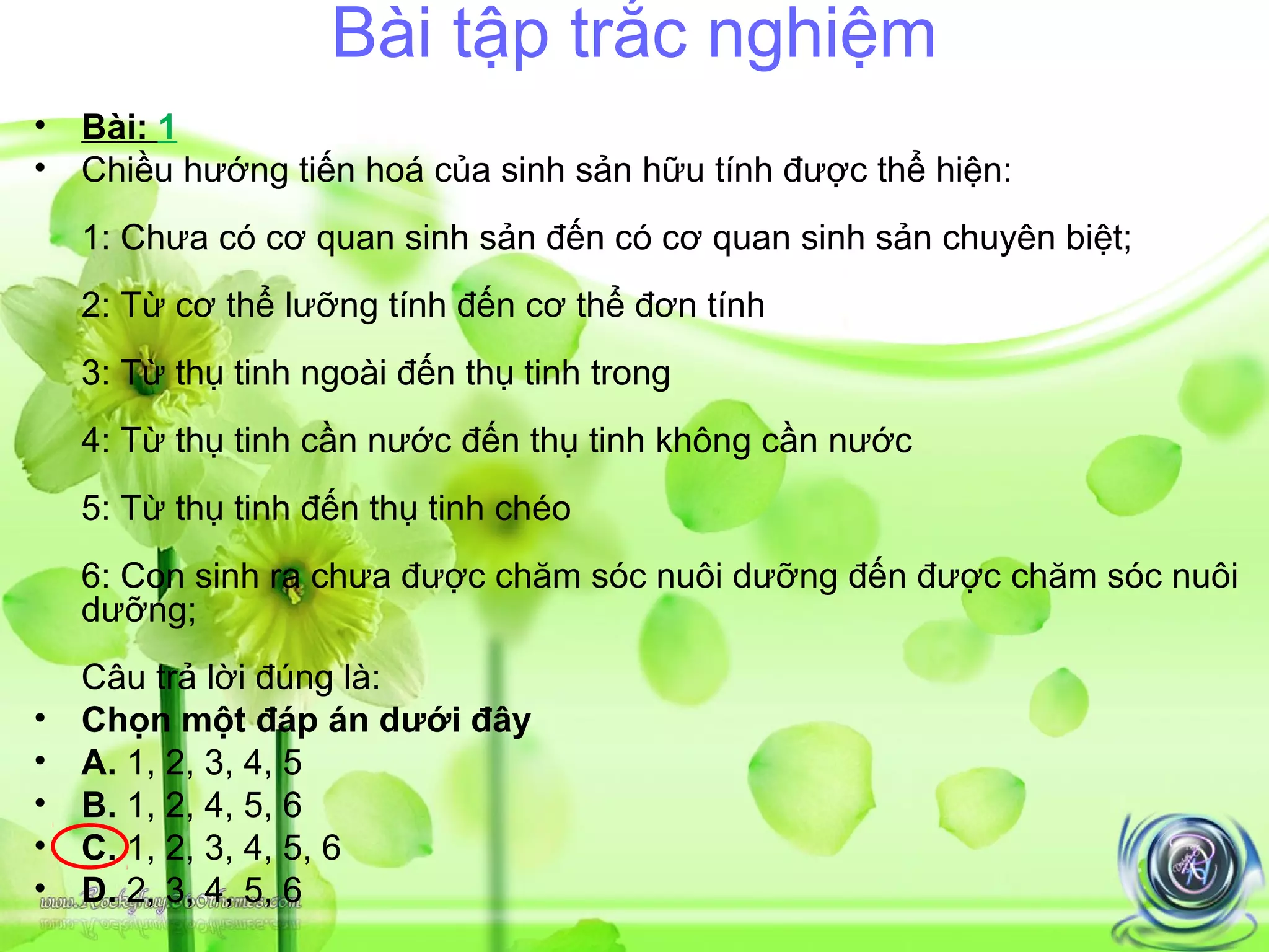 Sinh san huu tinh o dong vat | PPT