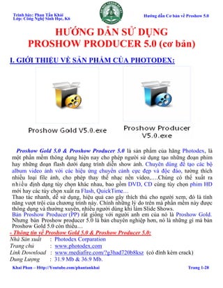 Huong dan su dung proshow gold 5.0 | PDF
