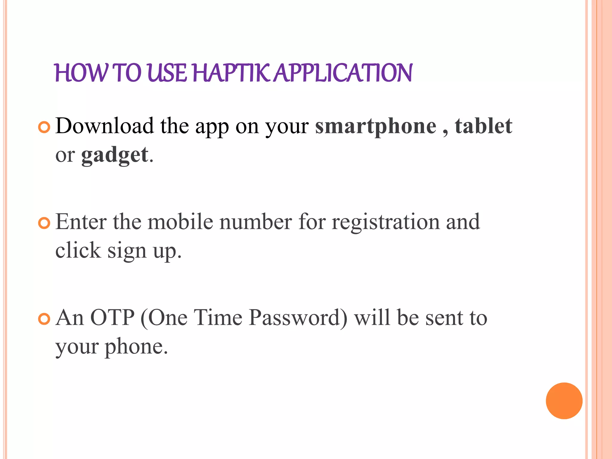 Haptik application ppt | PPT