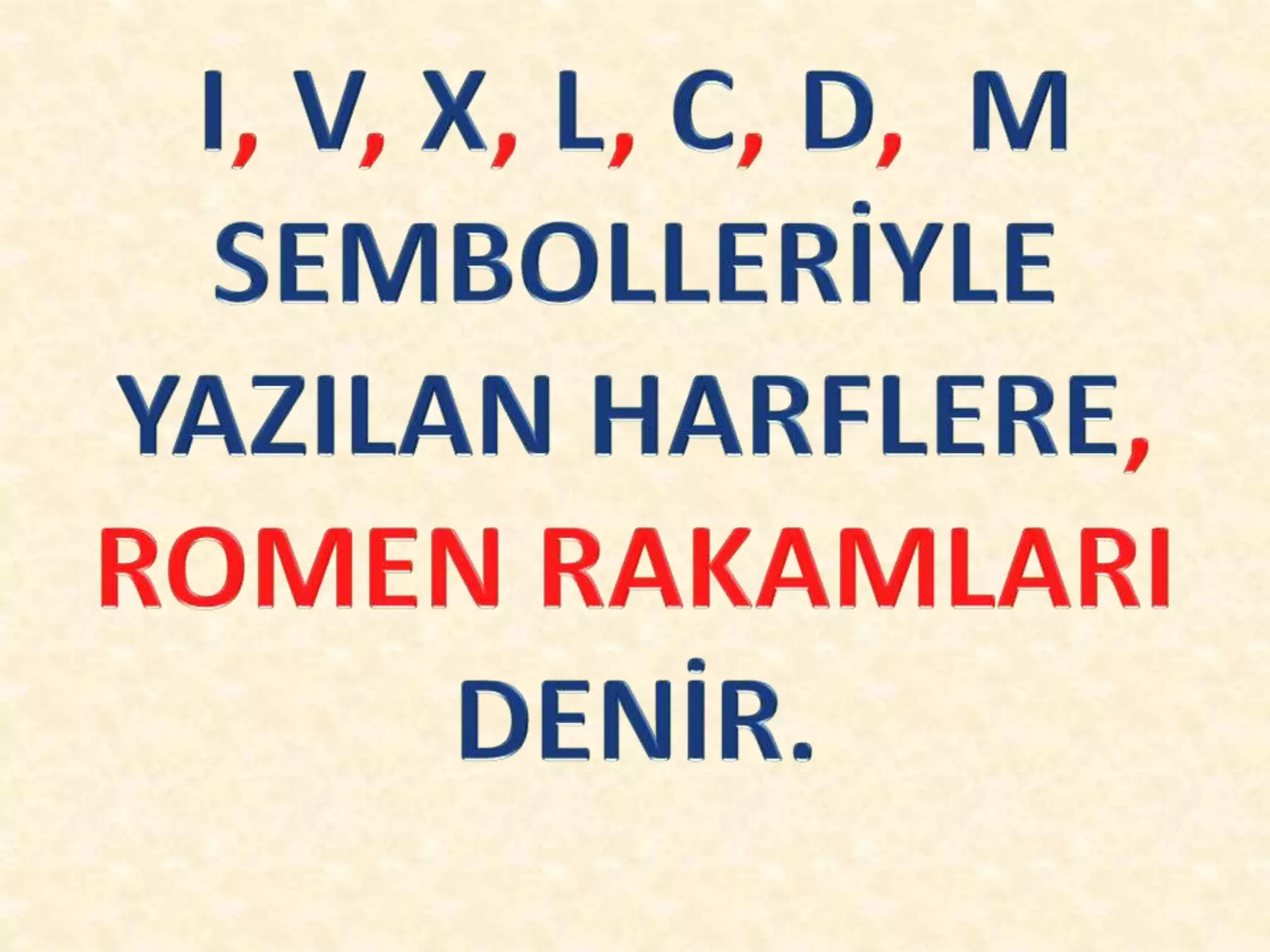 Sinifi romen rakamlari sunusu | PPTX