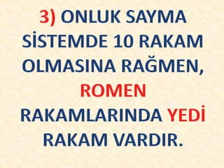 Sinifi romen rakamlari sunusu | PPTX