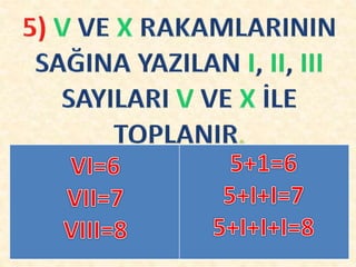 Sinifi romen rakamlari sunusu | PPTX