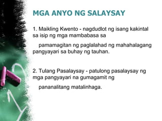 Sining ng pagsasalaysay | PPTX