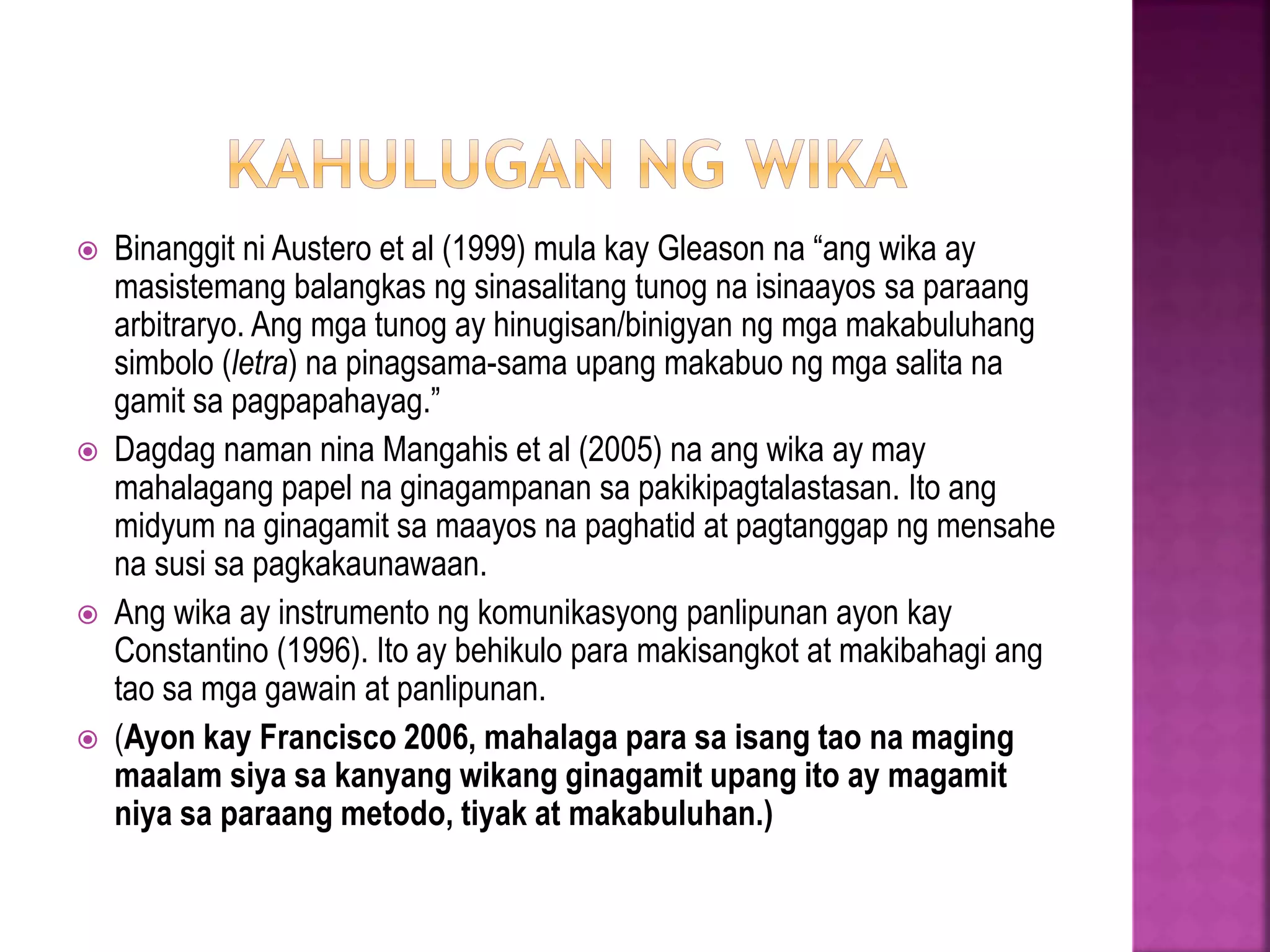 Sining ng pakikipagtalastasan fil 101 | PPTX