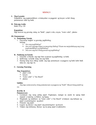 Sining v 2 nd grading | DOCX