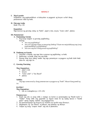 Sining v 2 nd grading | DOCX
