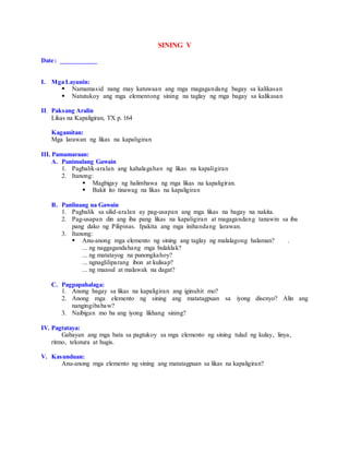 Sining v 4th grading | DOCX