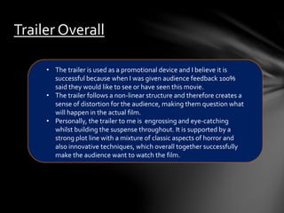 Sinister Film Trailer Analysis | PPT