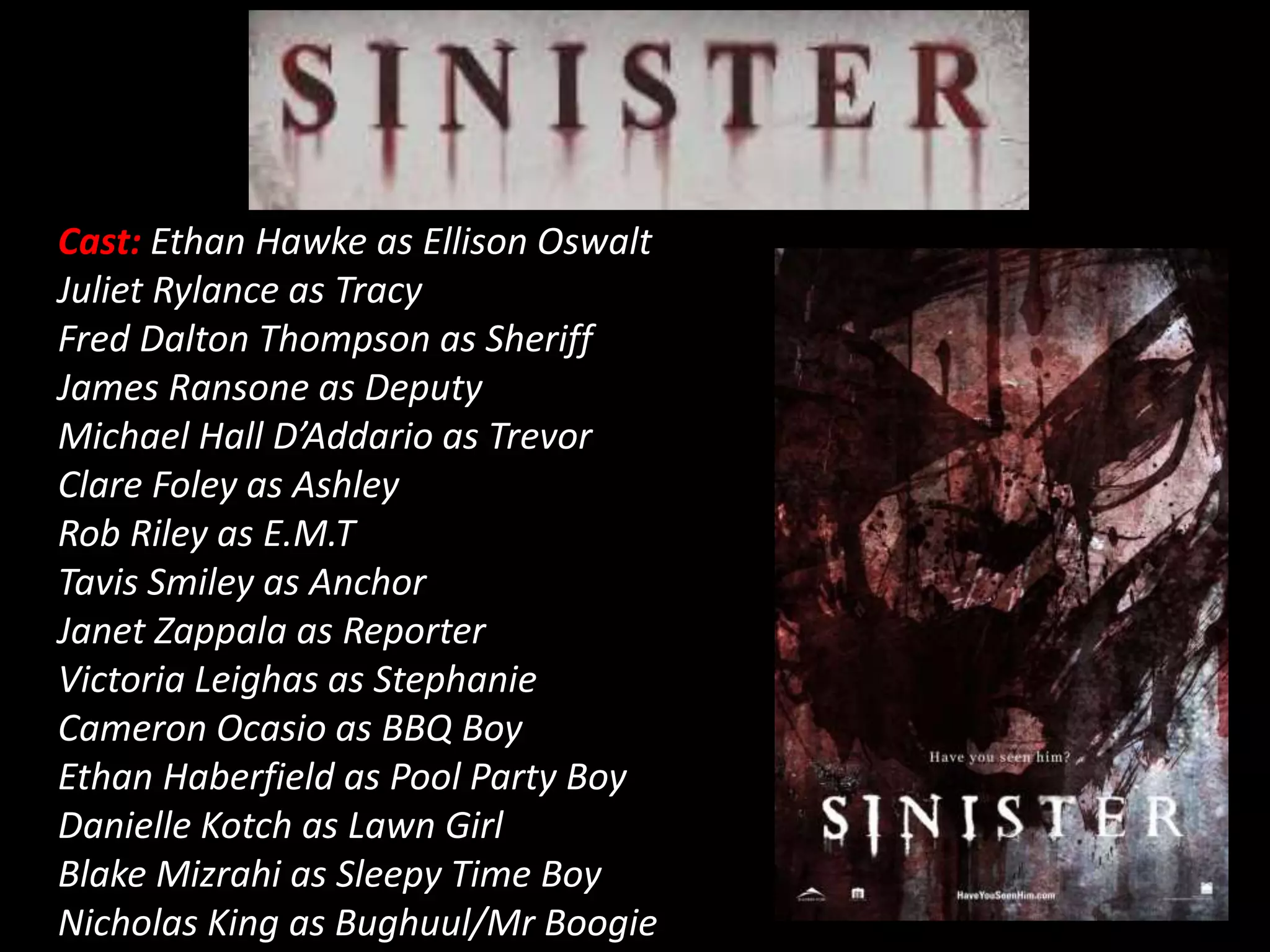 Sinister trailer analysis | PPT