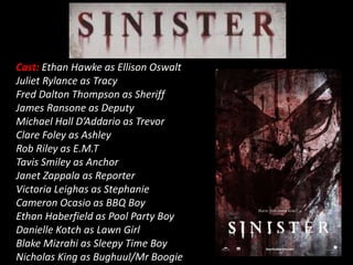 Sinister trailer analysis | PPTX