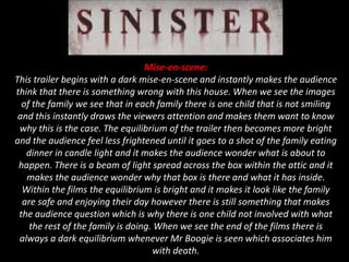 Sinister trailer analysis | PPTX