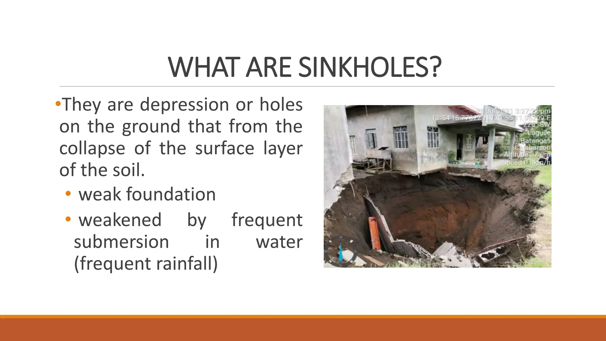 Sinkholes: Things to do if there is one. | PPTX