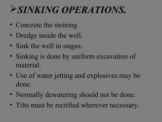 Sinking of well foundation | PPT