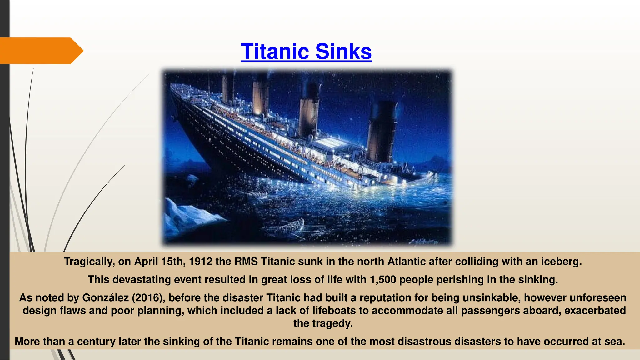 Sinking of the Titanic - A Presentation - | PPTX