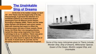 Sinking of the Titanic - A Presentation - | PPTX
