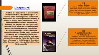 Sinking of the Titanic - A Presentation - | PPTX