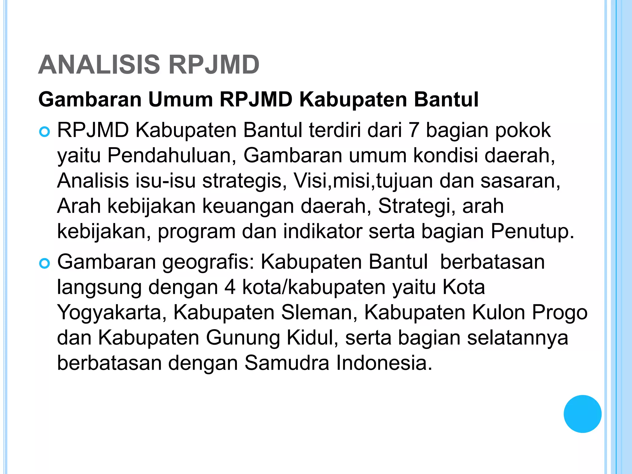 Sinkronisasi dokumen perencanaan rpjmd | PPTX