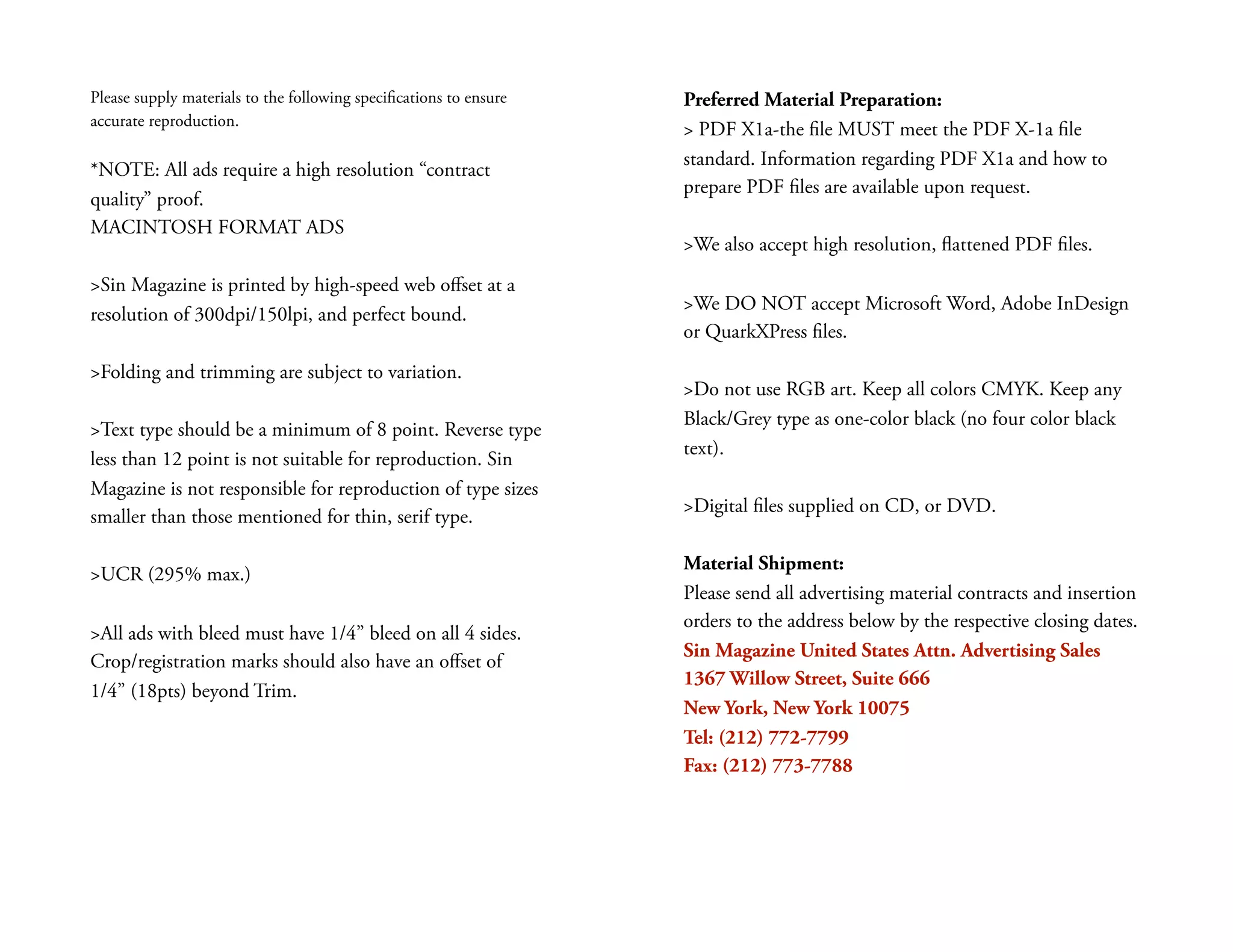 Sin Magazine Creative Brief | PPT