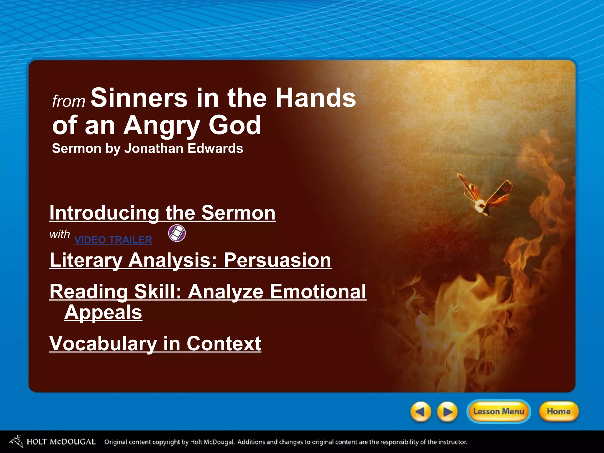 "Sinners in the Hands of an Angry God" | PPT