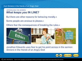 "Sinners in the Hands of an Angry God" | PPT
