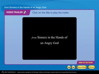 "Sinners in the Hands of an Angry God" | PPT