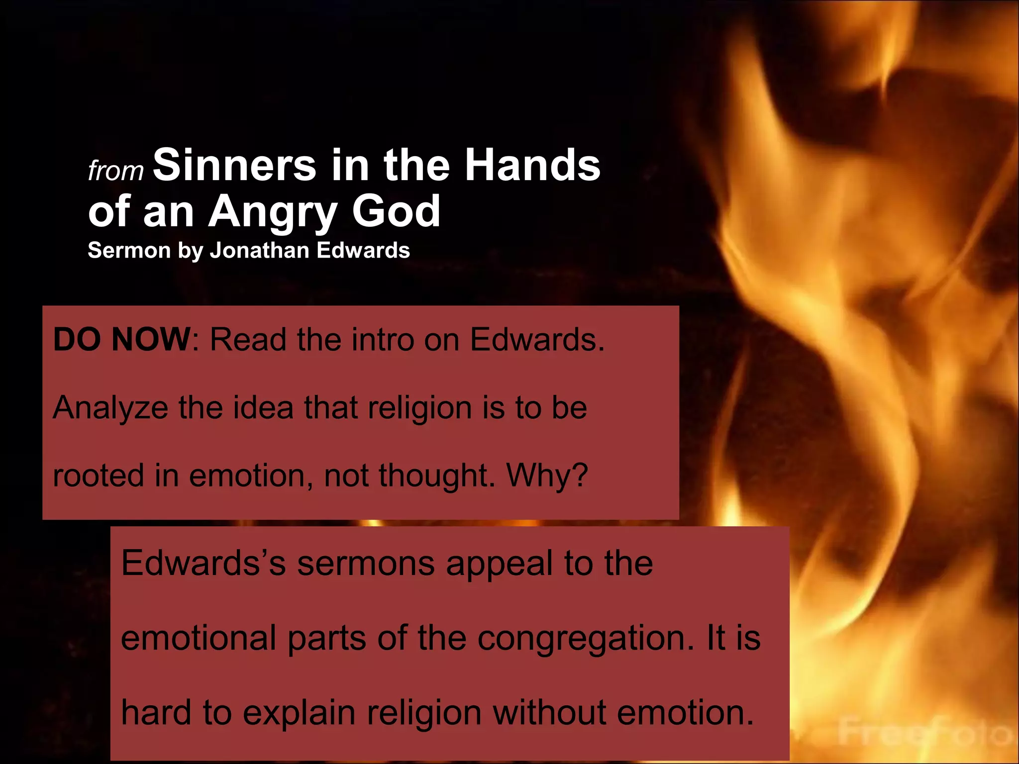 Sinners in the Hands of an Angry God | PPT