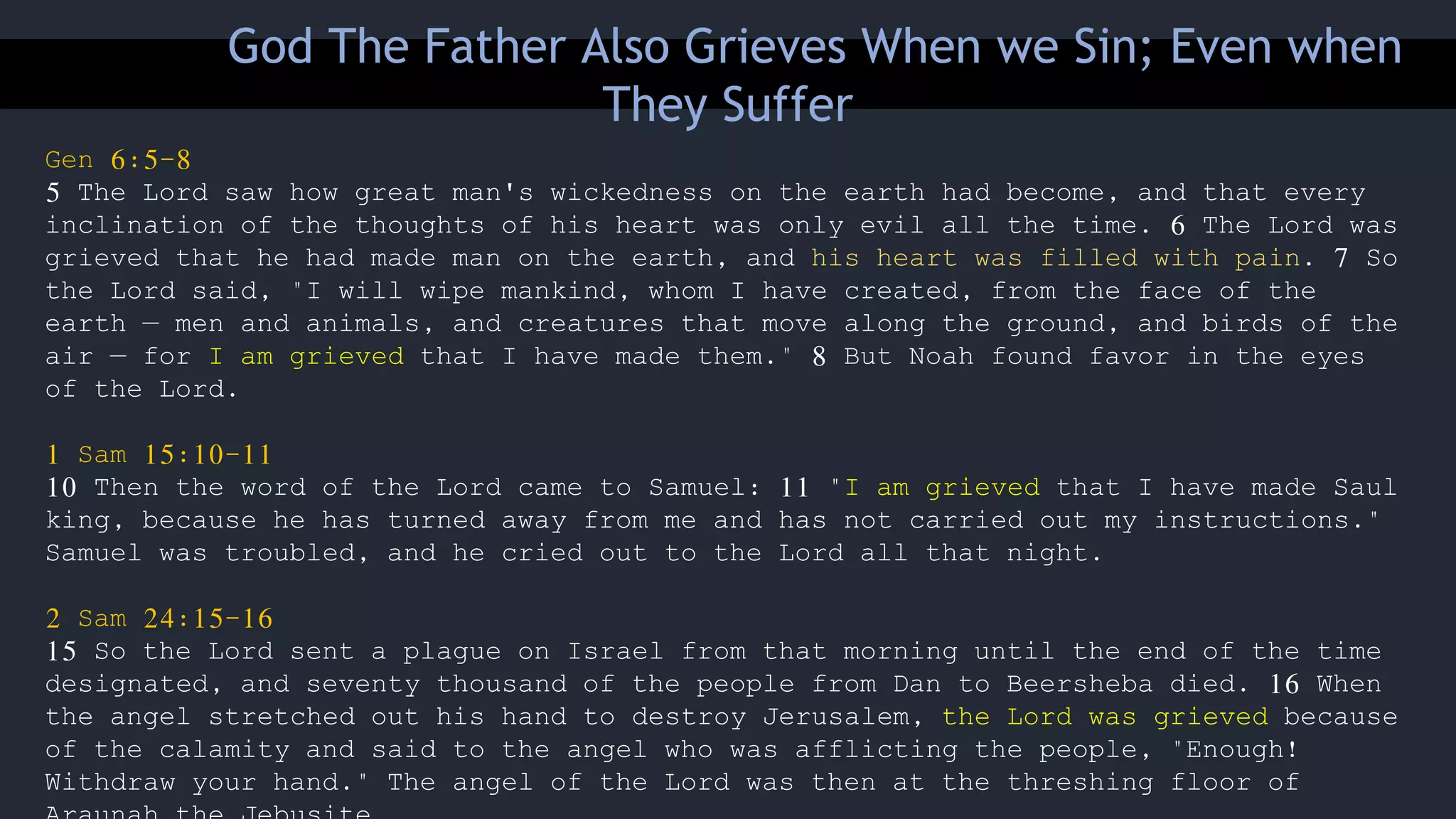 Even The Holy Spirit Grieves | PPSX