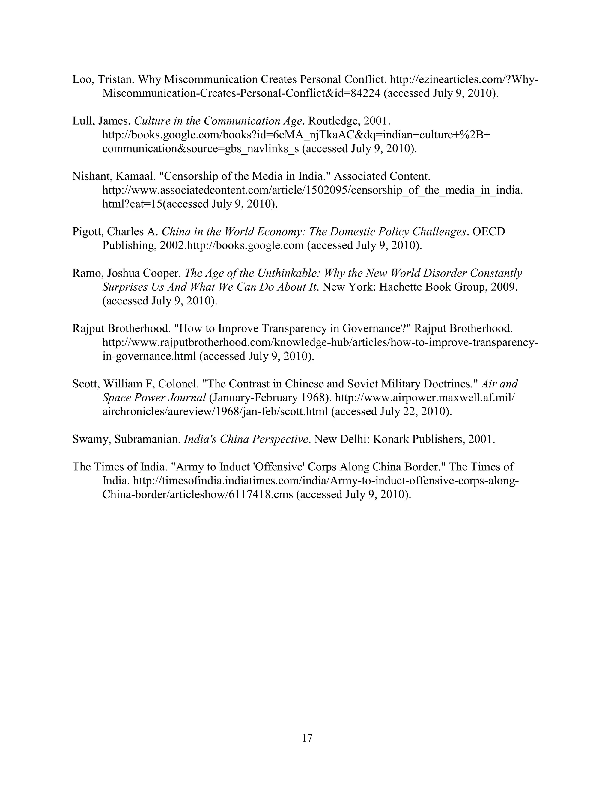 Bilateral Communication Practices Between China and India | DOCX