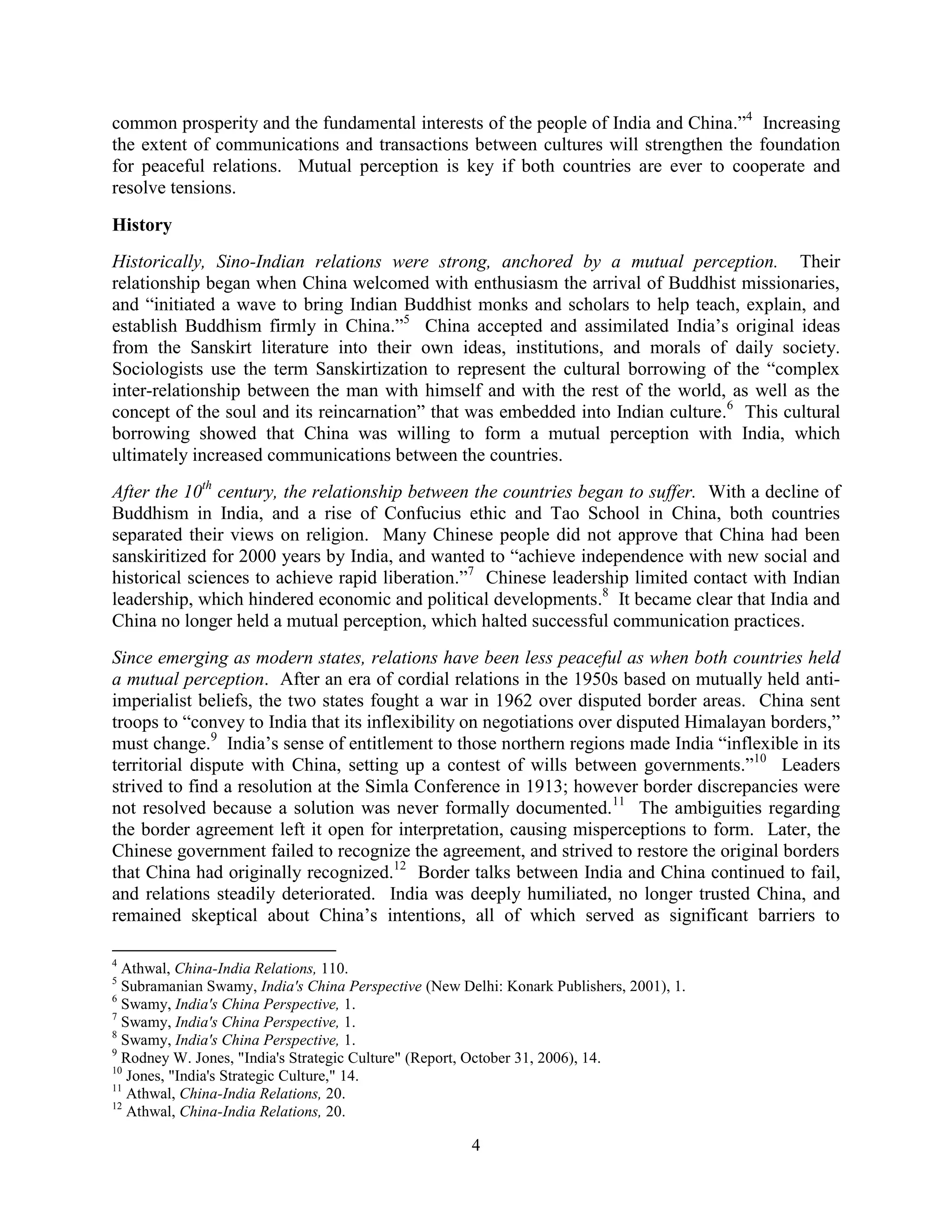 Bilateral Communication Practices Between China and India | DOCX