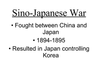 Sino-Japanese War | PPT