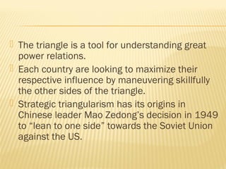 Triangle Chine-Etats-Unis-Russie | PPT