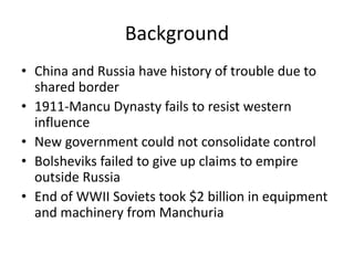 Sino soviet relations | PPTX