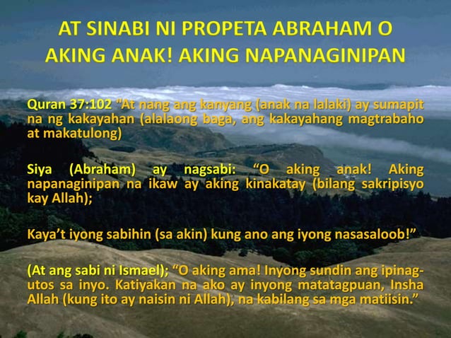 Sino ang Inalay si Isaac o si Ismael | PPT