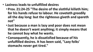 Sin of laziness | PPTX