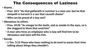 Sin of laziness | PPTX