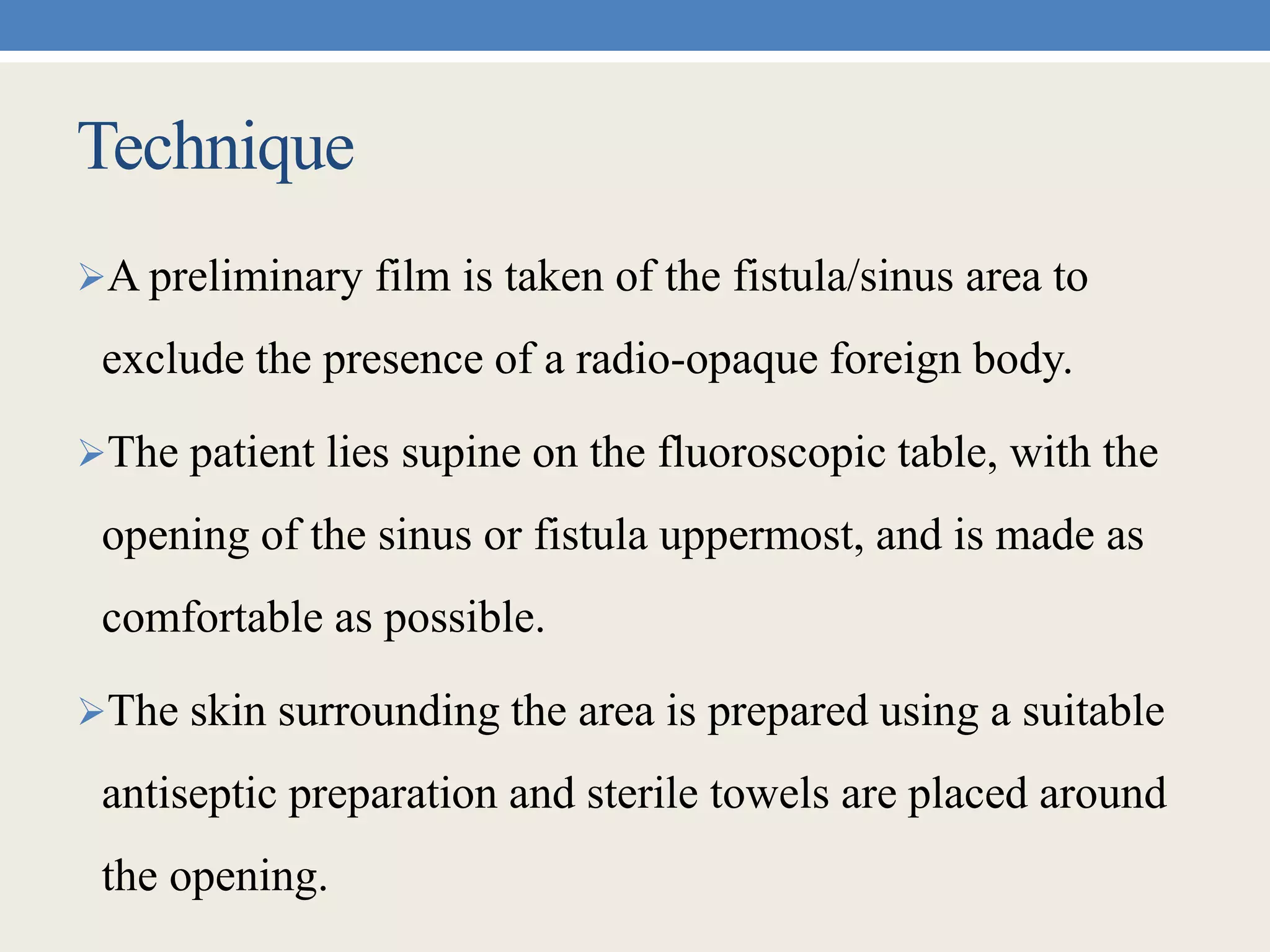 Sinogram and fistulogram | PPTX