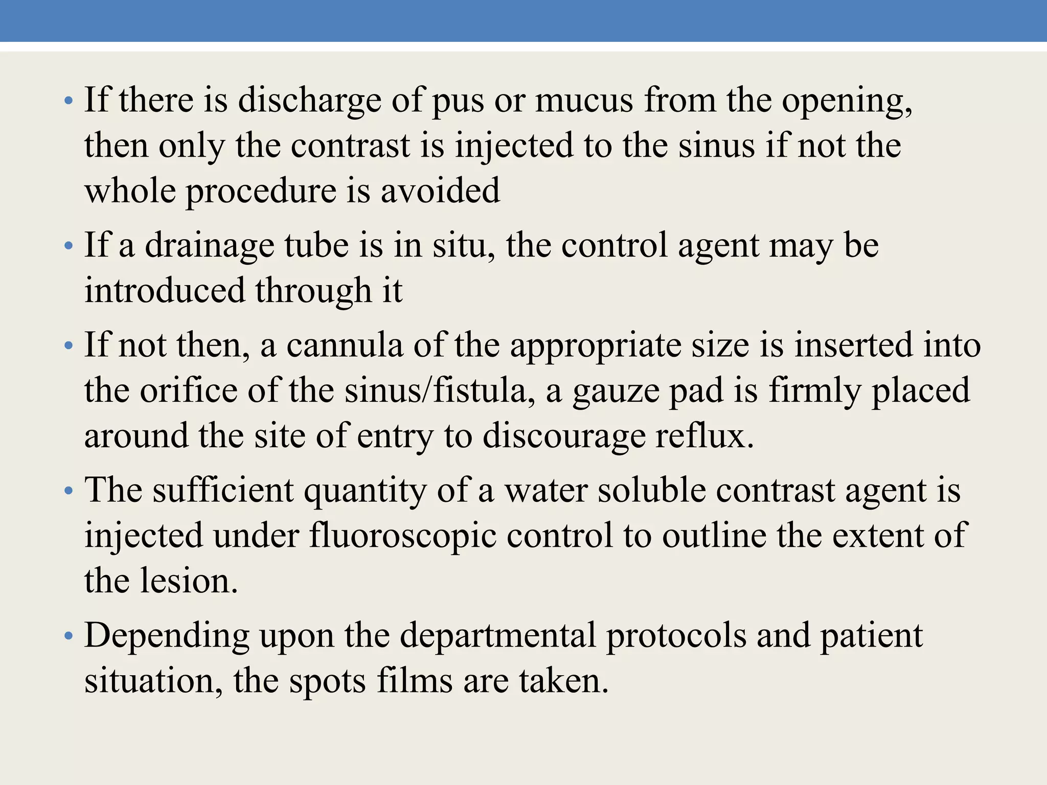 Sinogram and fistulogram | PPTX