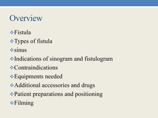 Sinogram and fistulogram | PPTX