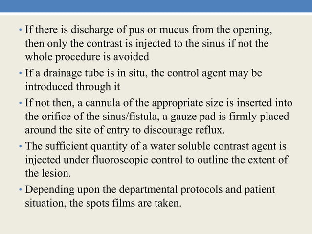 Sinogram and fistulogram | PPTX