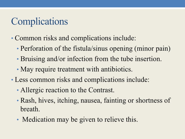 Sinogram and fistulogram | PPTX