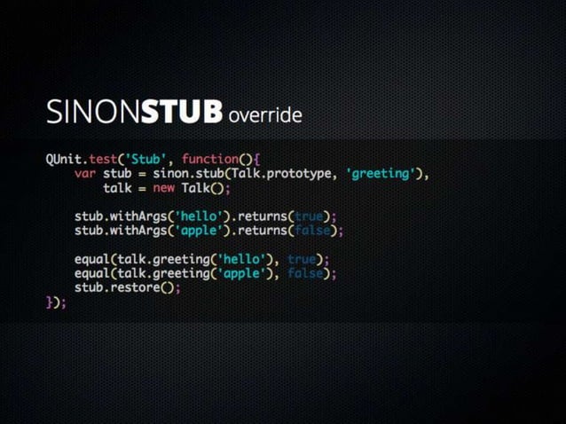 Javascript Test Double Sinonjs
