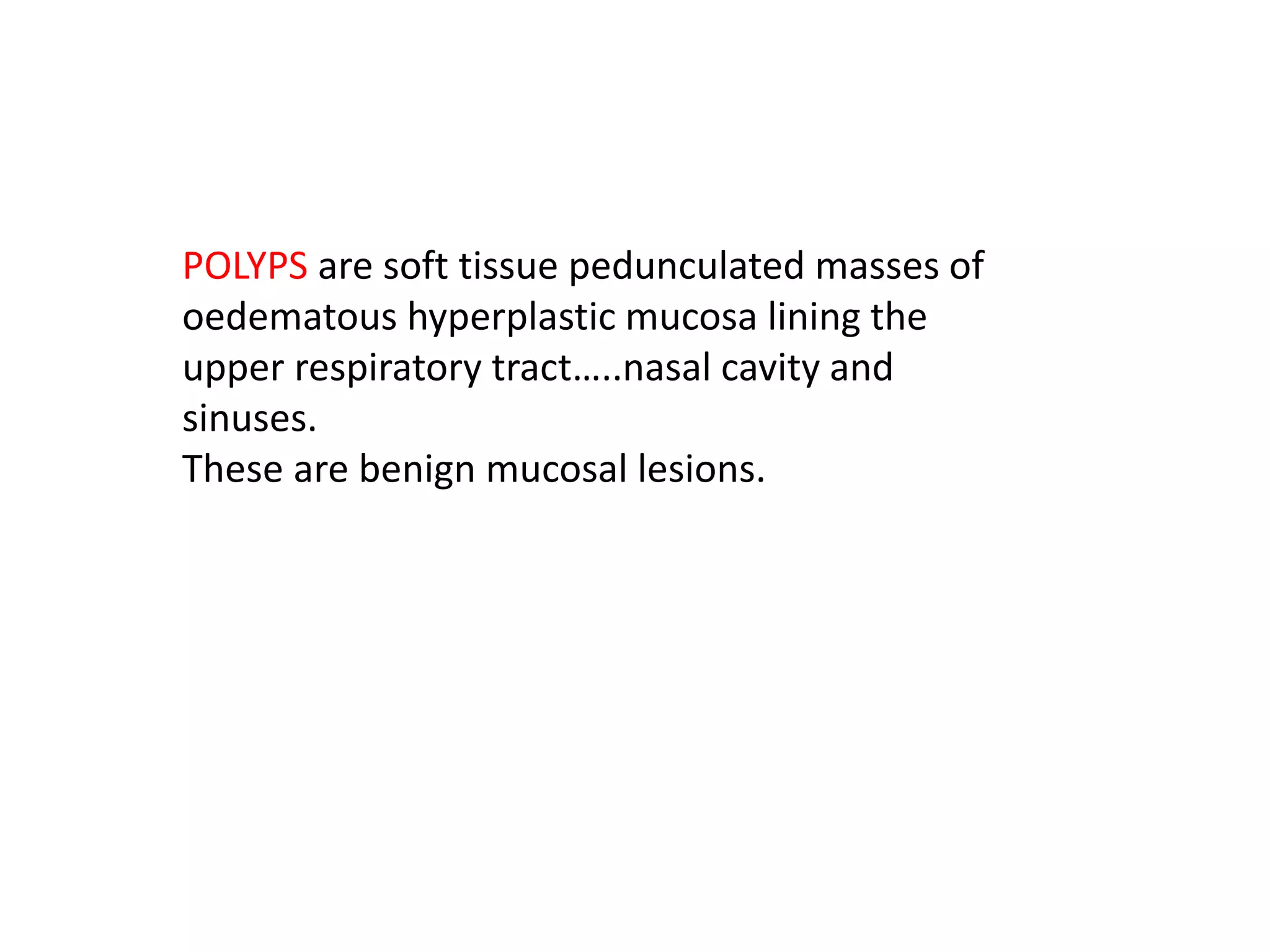 Sinonasal polyps | PPTX