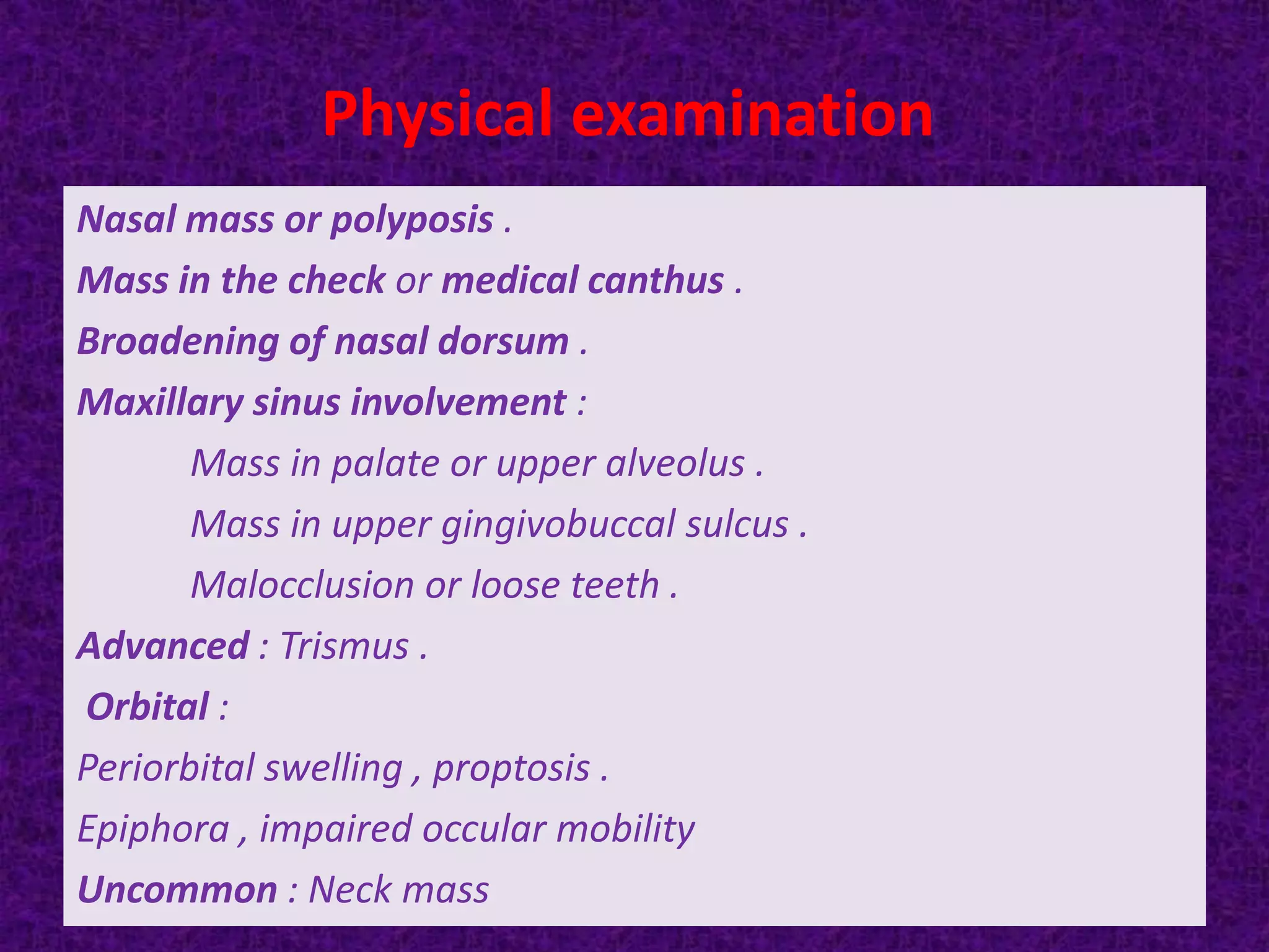 Tumours of nasal cavity & paranasal sinuses | PDF