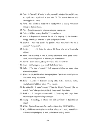 SYNONYMS, ANTONYMS, POLYSEMY, HOMONYM, AND HOMOGRAPH | DOC