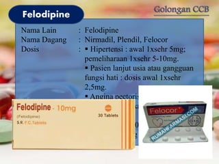 antihipertensi gololongan calcium channel blocker | PPTX