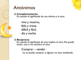 Sinónimos, antónimos, homónimos y parónimos | PDF
